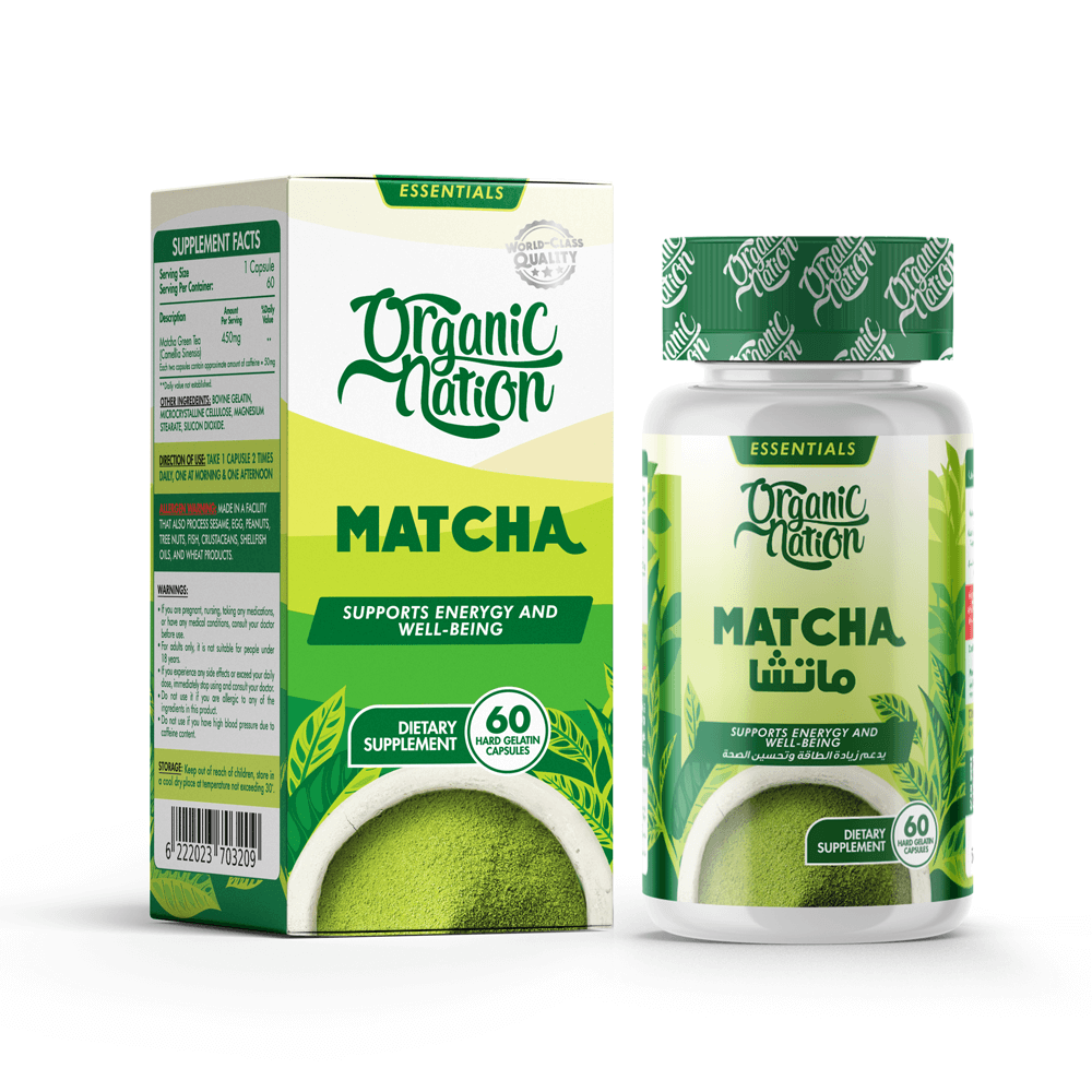 Organic Nation Matcha Premium Green Tea-60Serv.-60 Capsules | Maxmuscle Elite